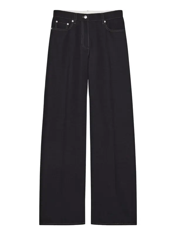 Helmut Lang Relaxed Bootcut Trousers - Blue