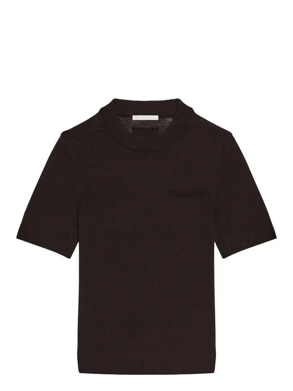 Helmut Lang Sheer Wool Knit T-shirt - Brown