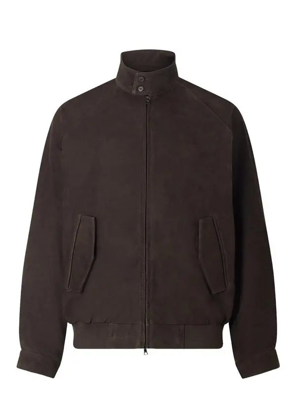 SSSTEIN Nubuck Bomber Jacket - Brown