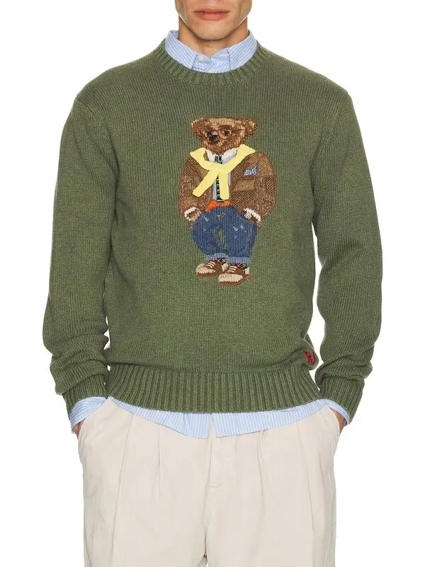 Polo Ralph Lauren Hudson Valley Bear Sweater - Lovette Heather