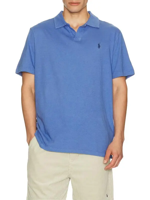 Polo Ralph Lauren Short Sleeve Johnny Collar Polo In Blue - Modern Royal