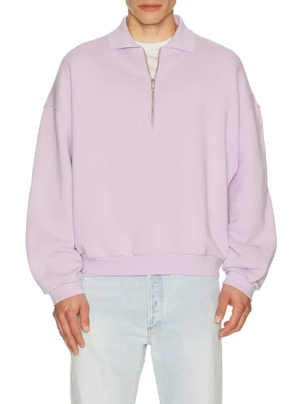 AGOLDE Pace Half Zip Sweatshirt - Aster