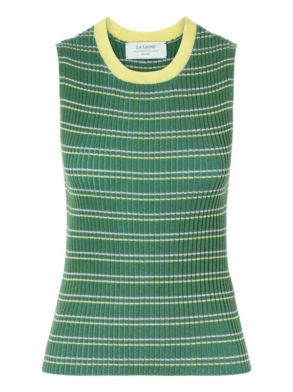 LA LIGNE Iggy Striped Merino Wool Top - Multi