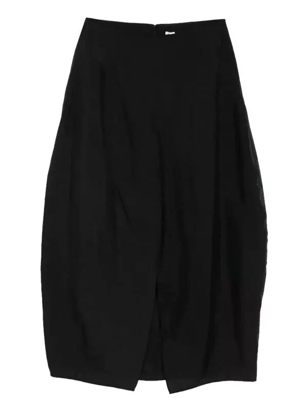 TOTEME Slit Detail Midi Skirt - Black