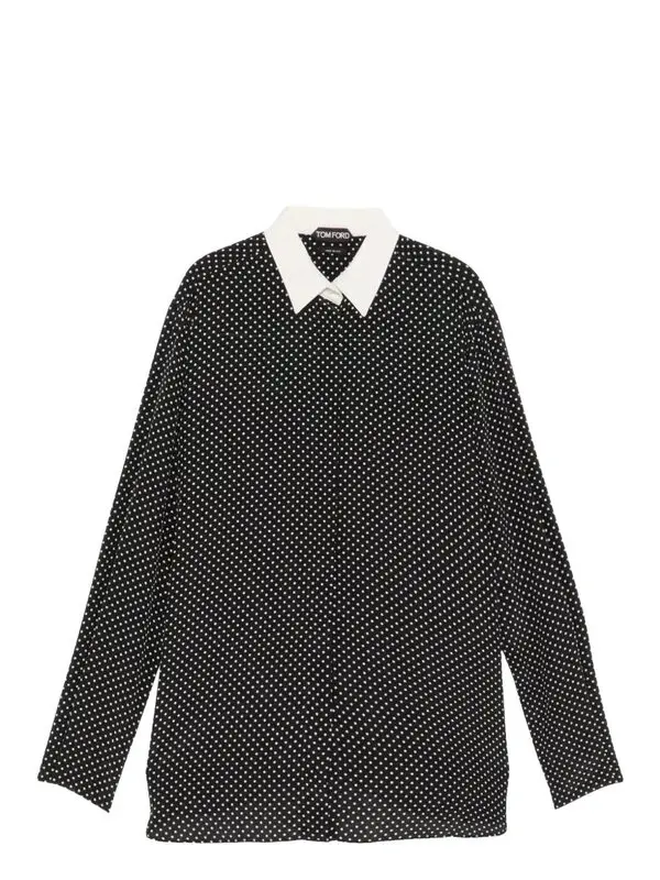 TOM FORD Polka Dot Shirt - Black