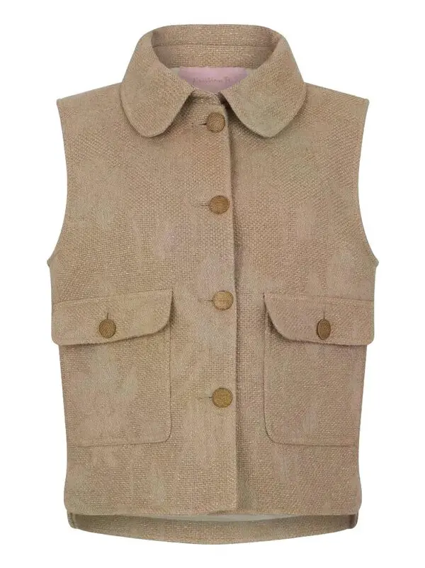 KRISTINA TI Flap-pockets Waistcoat - Neutrals