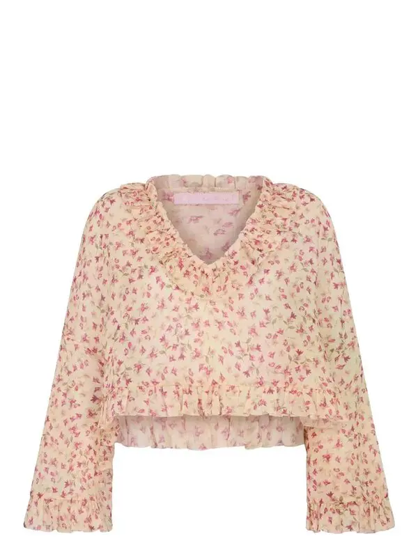 KRISTINA TI Floral-pattern Blouse - Neutrals