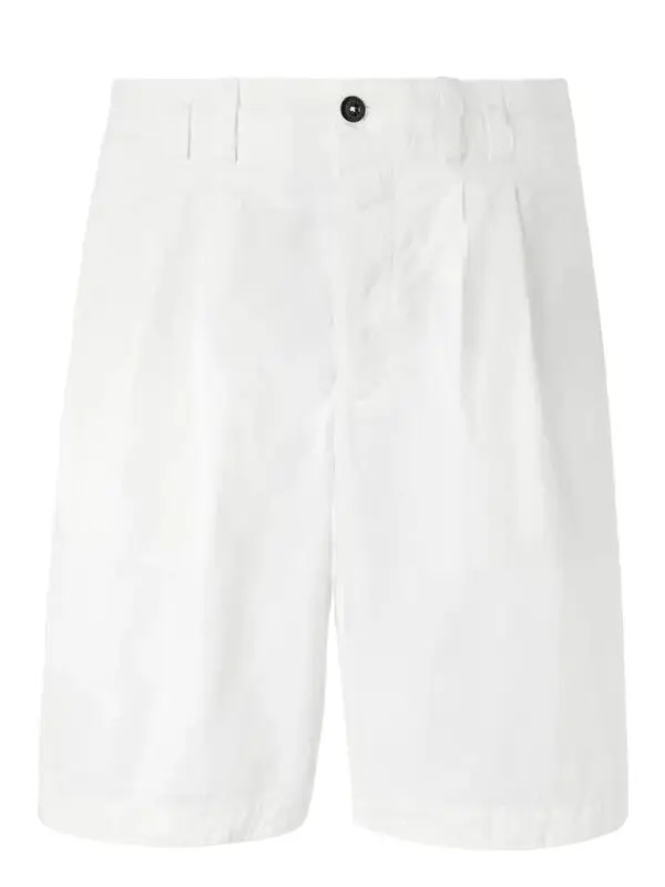 C.P. COMPANY Buttoned Pleated Shorts - White