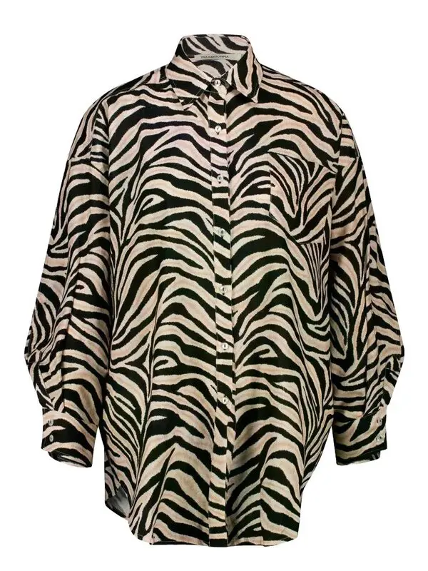 PARAMIDONNA Zebra Print Shirt - Neutrals