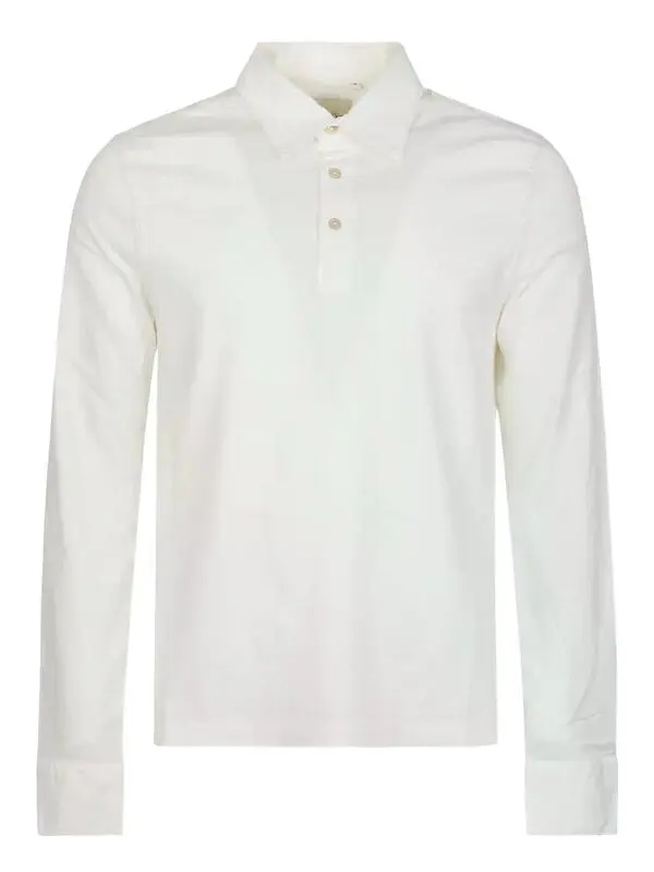 BALLANTYNE Long-sleeved Polo Shirt - White