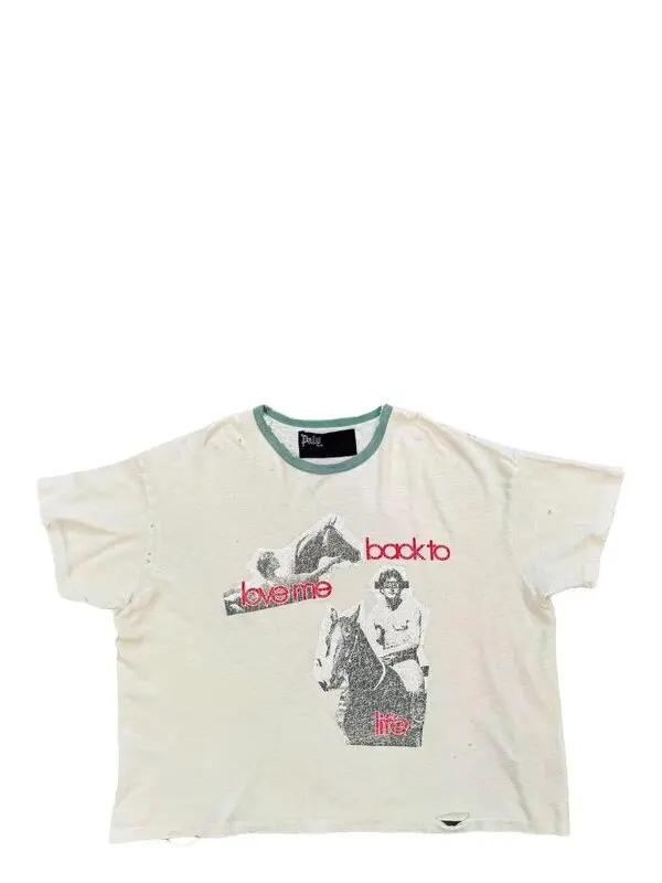 PALY Back To Life Ringer Graphic-print T-shirt - Neutrals