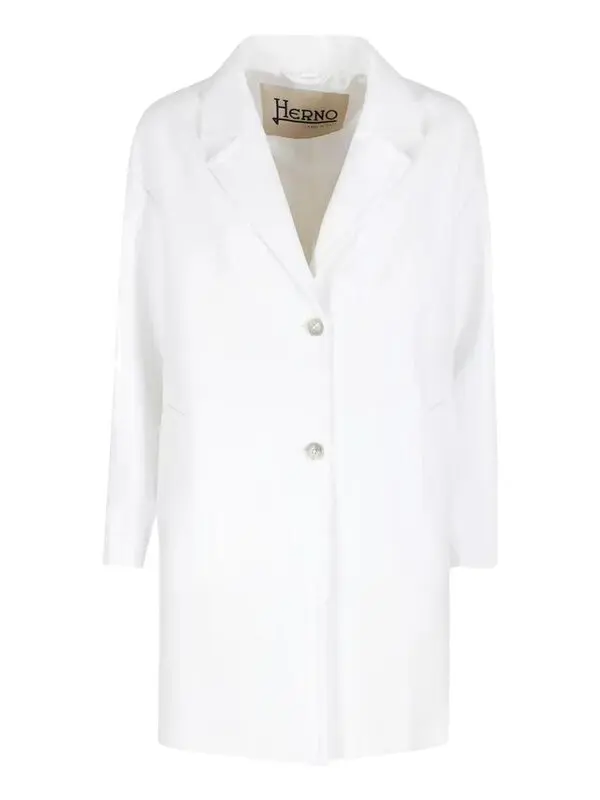 Herno Button-fastening Coat - White