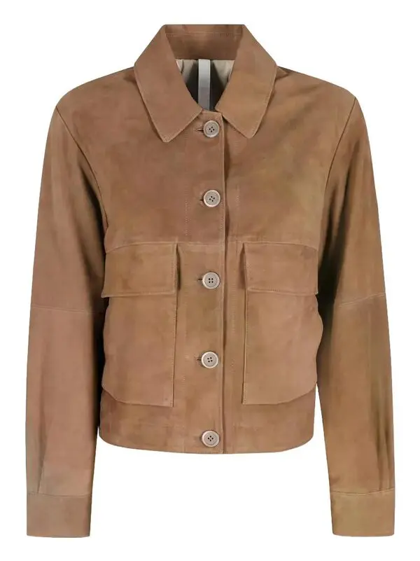 DUNO Joan Button-fastening Pocket Jacket - Brown