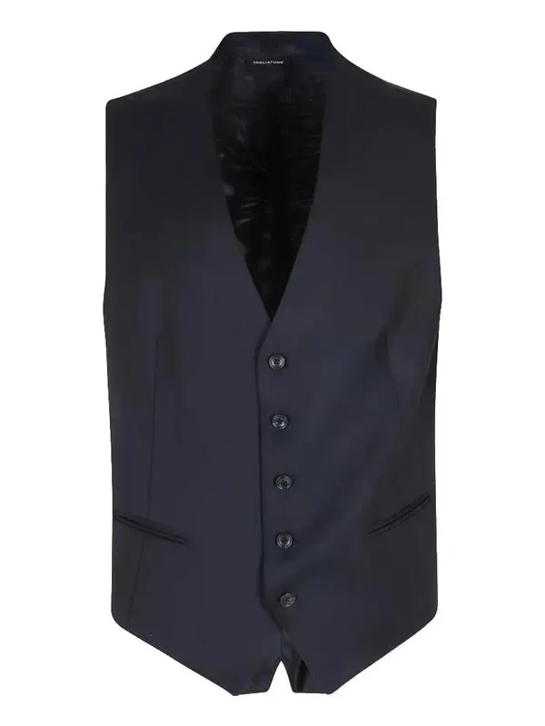 Tagliatore Button-fastening Vest - Blue