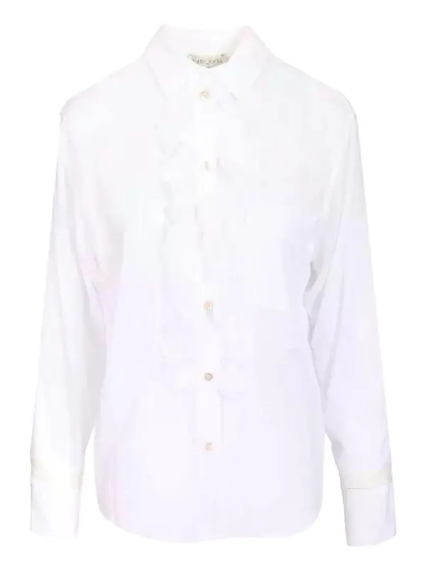 FORTE_FORTE Ruffled Buttoned Shirt - White