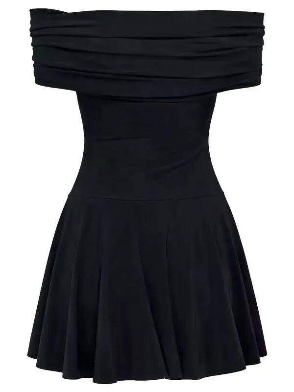 Norma Kamali Off-shoulder Mini Dress - Black
