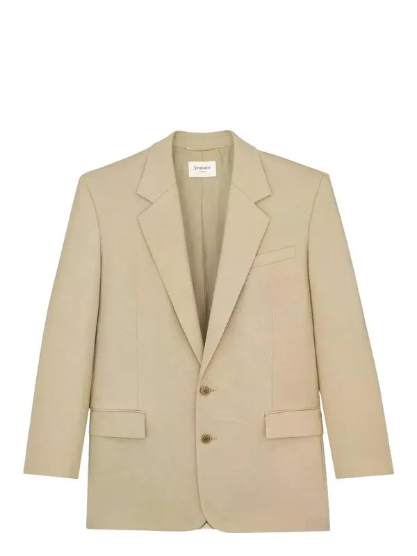 Saint Laurent Notched-lapel Blazer - Neutrals