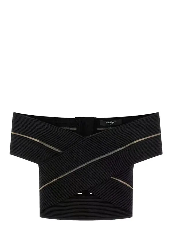 Balmain Off-the-shoulder Top - Black