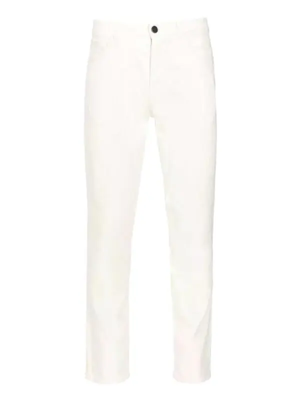 Zegna Logo-patch Trousers - White