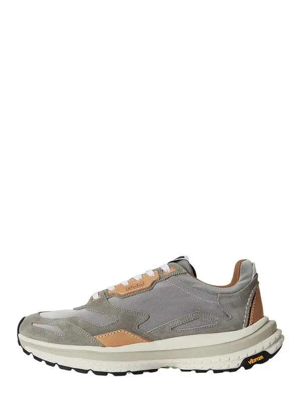 Ralph Lauren Suede Paneled Sneakers - Grey