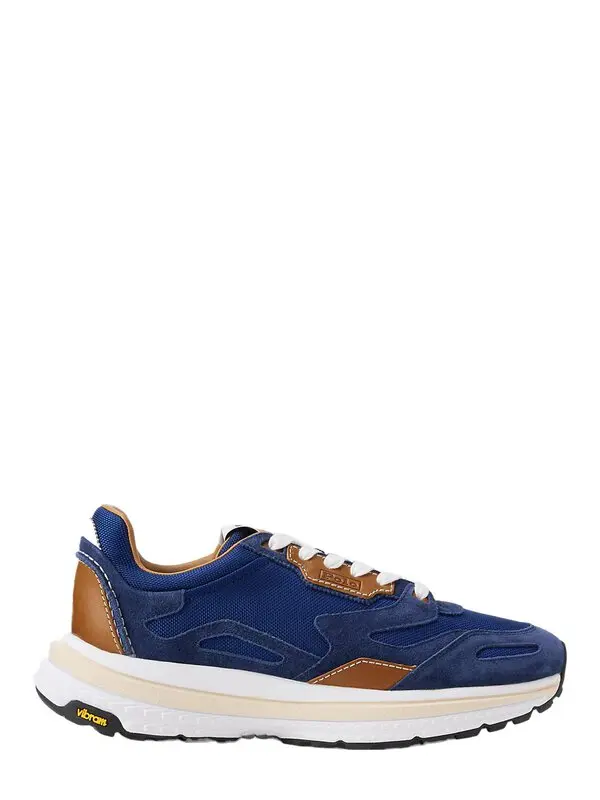 Ralph Lauren Suede-paneled Sneaker - Navy