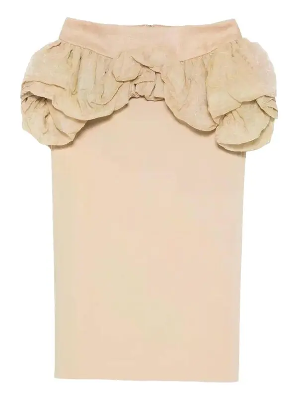 Max Mara Sbaccano Ruffled Midi Skirt - Neutrals