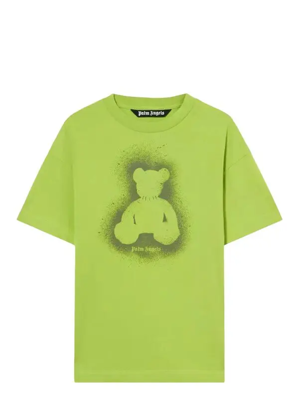 Palm Angels Spray Bear T-shirt - Green