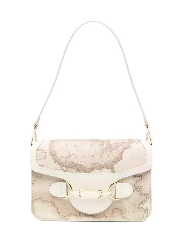 ALVIERO MARTINI 1° CLASSE Map-print Shoulder Bag - Neutrals
