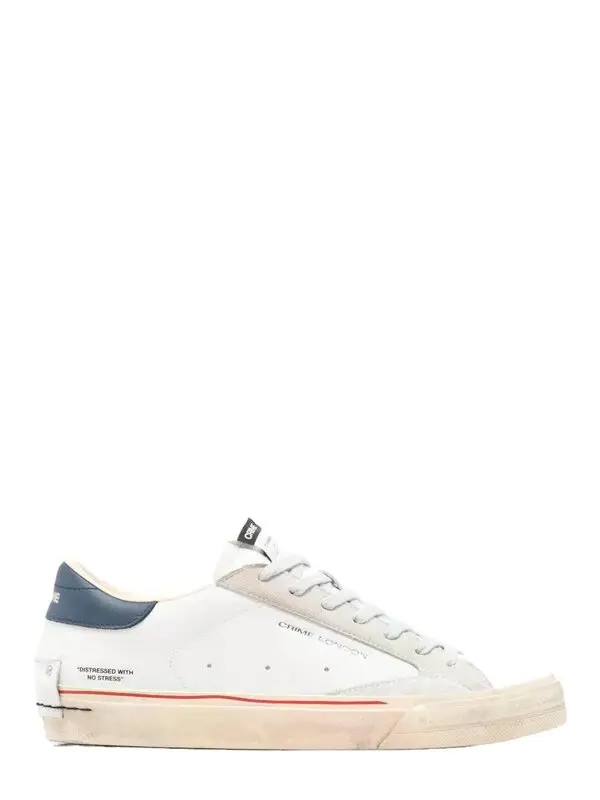 CRIME LONDON Contrast Leather Sneakers - White