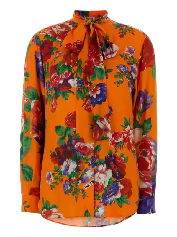Moschino Floral-print Blouse - Orange