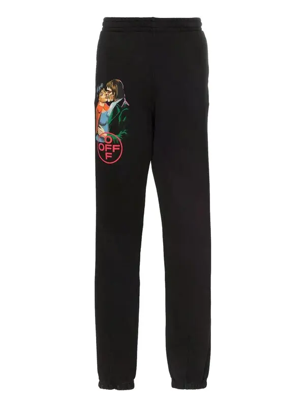 Off-White Kiss Cotton Sweatpants - Black