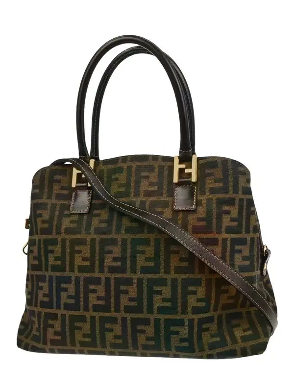Fendi 1990-2000s Zucca Logo-canvas Tote Bag - Brown