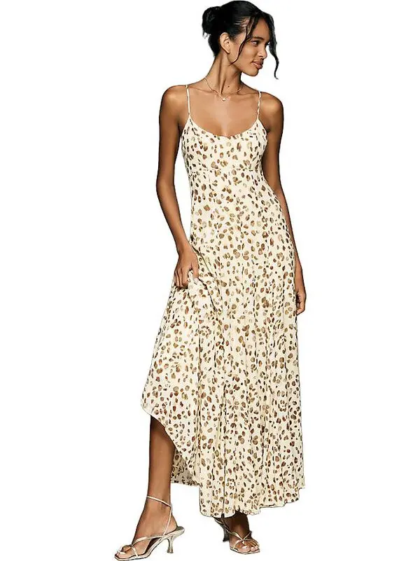NOBODY'S CHILD Kiki Scoop-neck Maxi Dress - Yellow Pattern