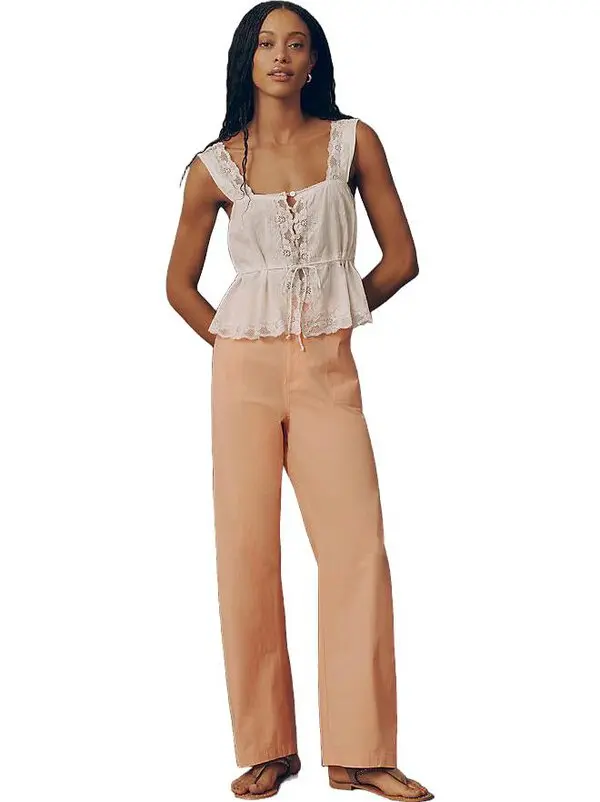 Significant Other Monroe Wide Leg Pants - Salmon