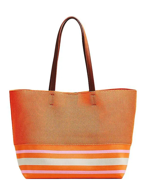 SHIRALEAH Aria Neoprene Tote Bag - Orange