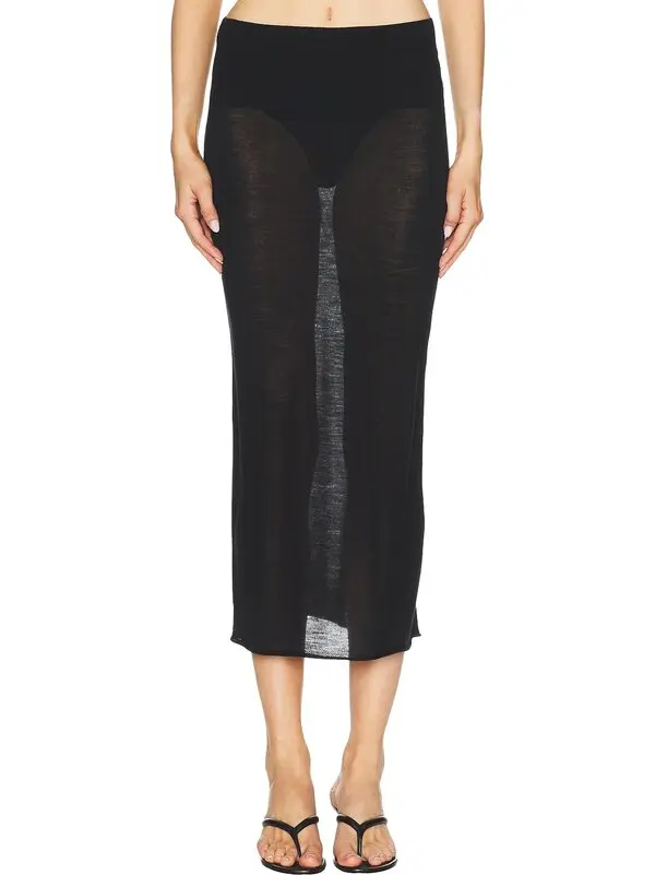 EAVES Claira Light Weight Knit Skirt - Black