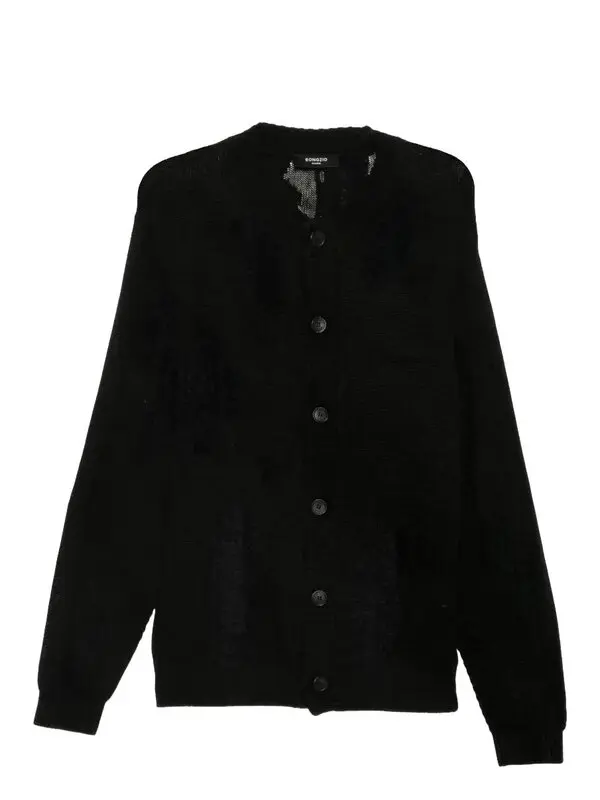 SONGZIO Intarsia Cardigan - Black