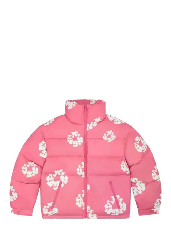DENIM TEARS Wreath Puffer Jacket - Pink