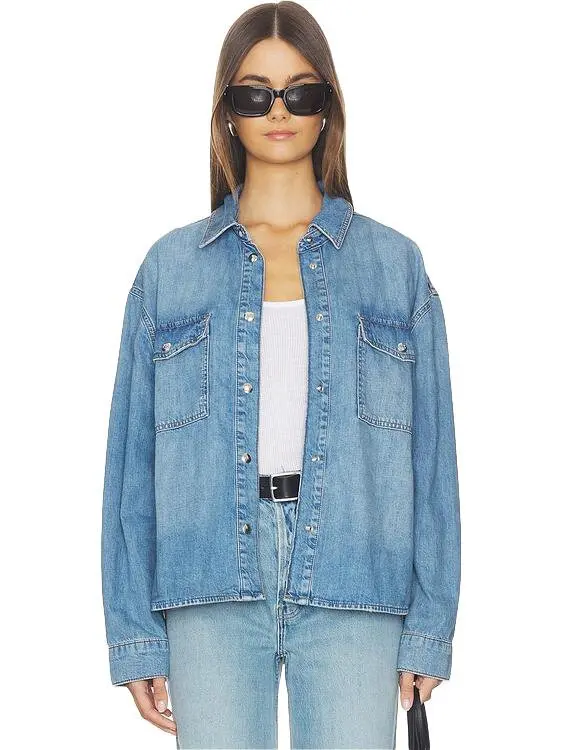 ANINE BING Paxton Shirt - Blue