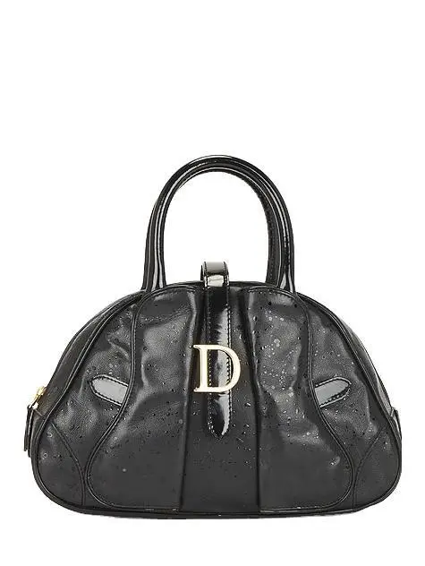 FWRD RENEW Dior Mini Double Saddle Bowler Bag - Black