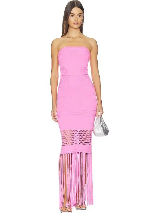 PQ SWIM Melissa Fringe Dress - Pink