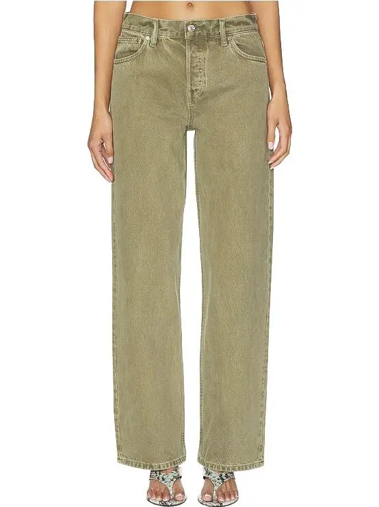 EB DENIM Mid Rise Baggy Jeans - Sage
