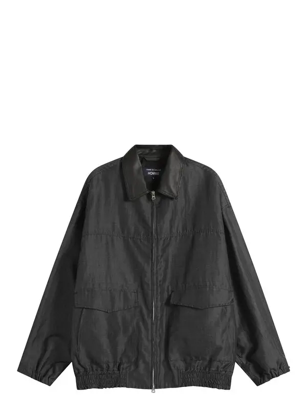 Comme Des Garçons Wool Blend Bomber Jacket - Black