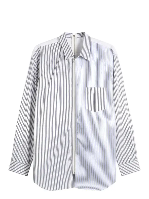 Comme Des Garçons Cotton Poplin Shirt - White X Stripe