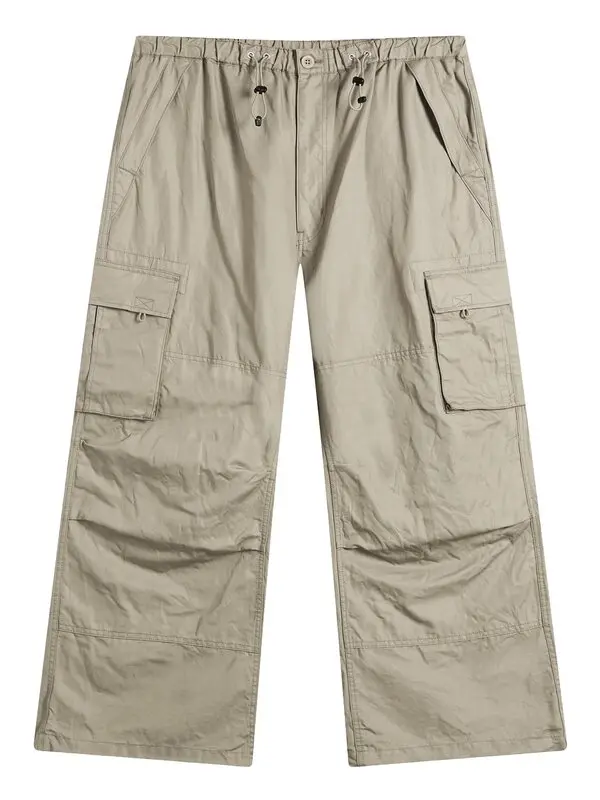 Comme Des Garçons Linen Twill Trousers - Grey X Beige