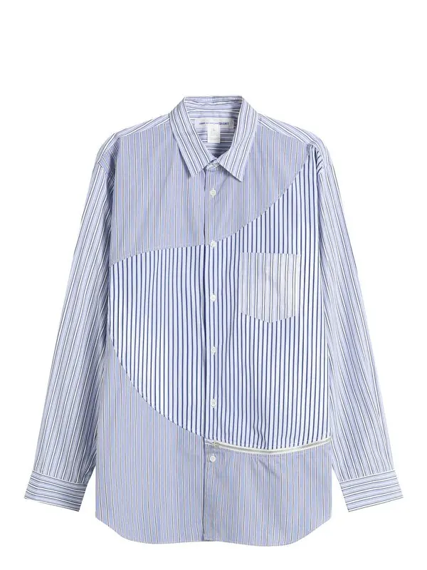 Comme Des Garçons Striped Poplin Shirt - Stripe X Stripe