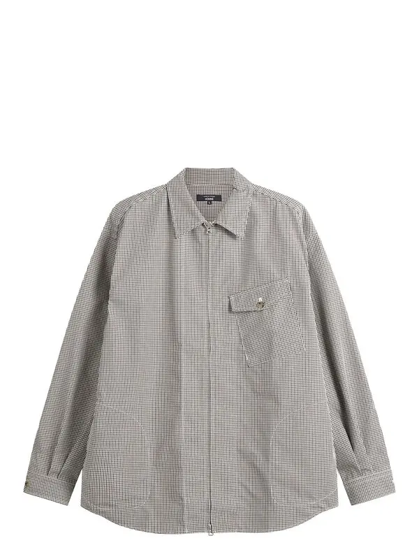 Comme Des Garçons Check Triple Layers Shirt - Off White/brown/black