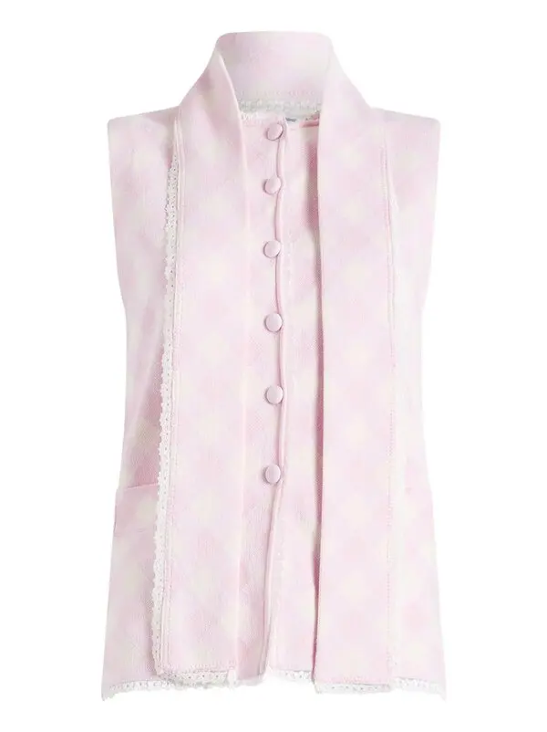 HOUSE OF SUNNY Peggy Vest - Blush Lace