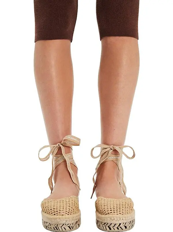 Free People Beachcomber Wrap Espadrilles - Natural