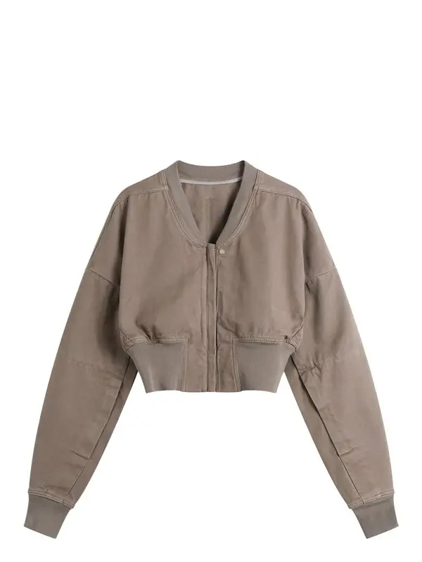 Rick Owens Cropped Flight Jacket - Dust
